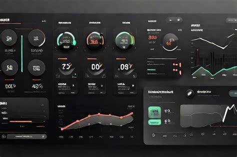 Premium Photo Dashboard UI Modern Presentation With Data Graphs And HUD Diagrams Clean And