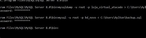 Como Fazer Backup No Mysql Através De Linha De Comando Aylton Inacio