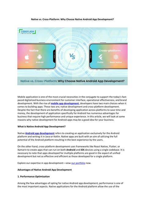 Ppt Native Vs Cross Platform Why Choose Native Android App Development Powerpoint