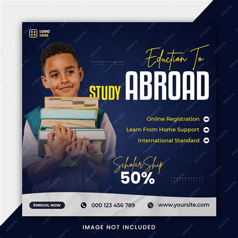 학교 입학 소셜 미디어 Instagram 게시물 템플릿 프리미엄 Psd 파일