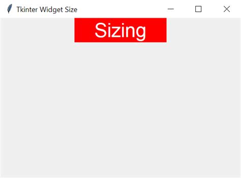 Tkinter Widget Size
