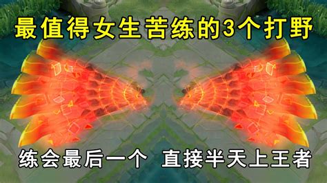 最值得女生苦练的 个打野练会最后一个直接半天上王者 YouTube