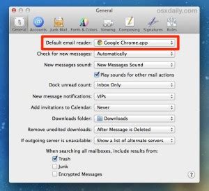 How To Change The Default Mail App Client In Mac OS X
