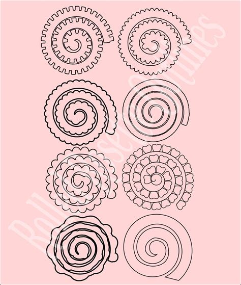 Printable Rolled Paper Flower Template Free Printable Templates