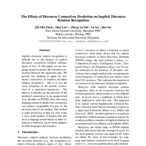 The Effects Of Discourse Connectives Prediction On Implicit Discourse Relation Recognition Acl