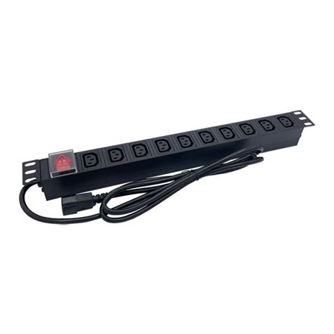Powercool 1U PDU Horizontal Type 10Way 1 8m C14 Plug LN131474 PDU10WAYC13ENDC14 SCAN UK