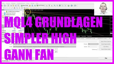 Mql4 Tutorial Grundlagen 93 Simpler High Gann Fan Youtube