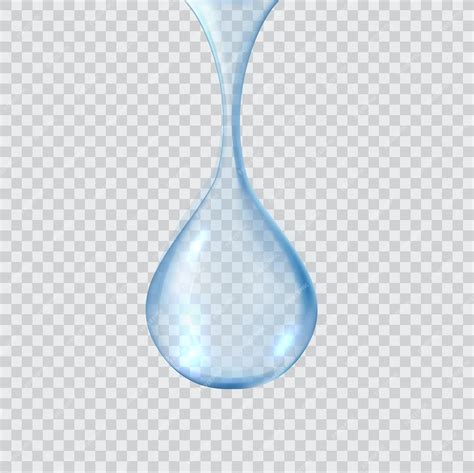 premium vector single hanging raindrop realistic vector illustration set