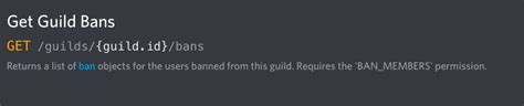 Feature Request Retrieving Single Ban From Guild · Issue 733