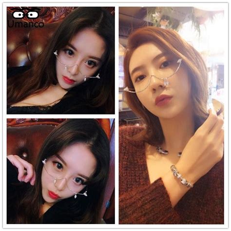 Umanco Silver Glasses Frame For Women Men Luxury B Grandado