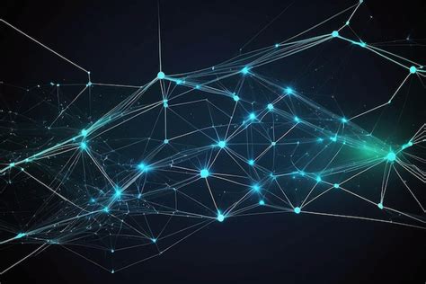 Premium Photo Grid Network Connection Abstract Node Background Stock Illustration