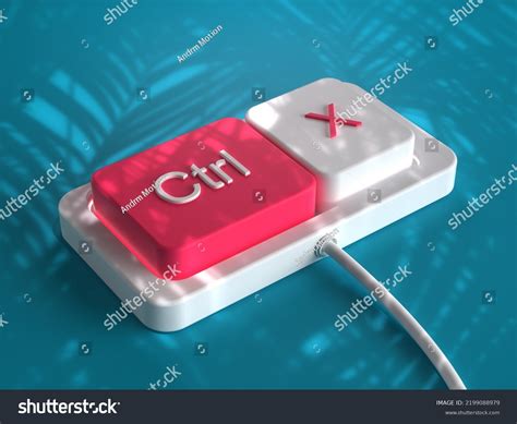 Ctrl X Shortcut Button D Rendering Stock Illustration Shutterstock