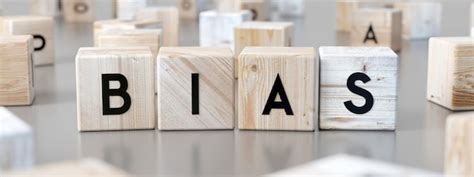 Premium Photo Bias Word On Wooden Blocks 3d Illustration