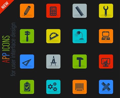 Premium Vector Engineering Icon Set