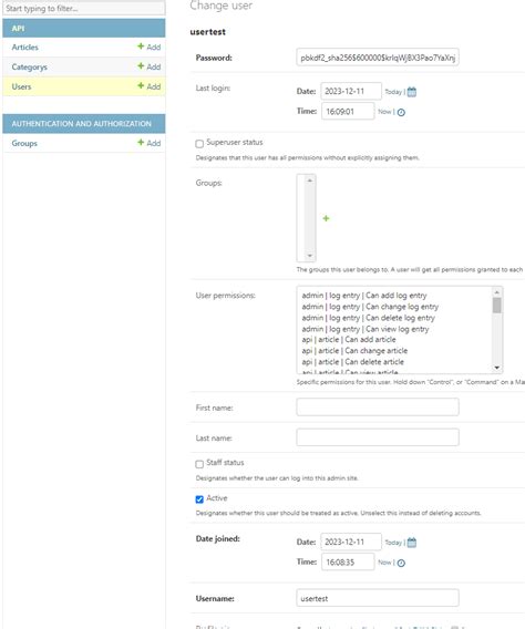 Cannot Login On My Website With A User I Create In Django Admin Stack