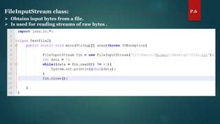 Java Input Output Stream PPT