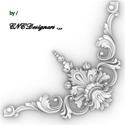 Cnc Design Ornate Design On White Background