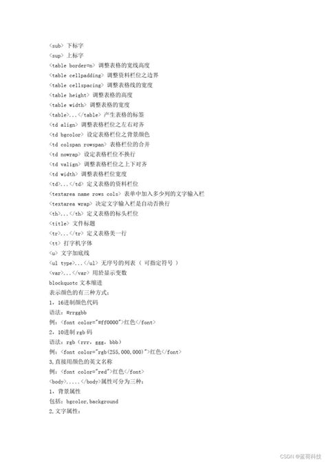 dw语法大全 在dw中 html语法规则是什么 csdn博客