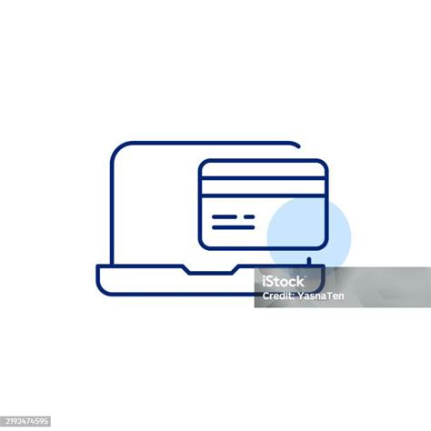 노트북 및 신용 카드 전자 지갑 온라인 뱅킹 완벽한 픽셀 편집 가능한 획 아이콘 가방에 대한 스톡 벡터 아트 및 기타 이미지 가방 구매 금융 Istock