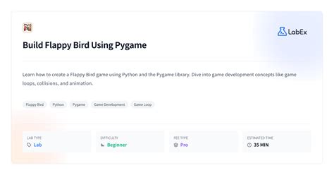 build a flappy bird game python pygame tutorial labex