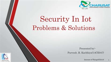Iot Security Problems And Solutions Ppt