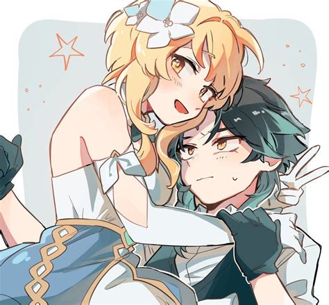 Lumine And Xiao Genshin Impact Drawn By Isaraa Danbooru