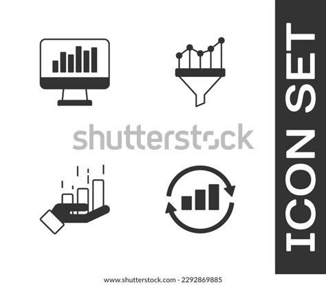 Set Graph Chart Infographic Monitor Financial Stock Vector Royalty Free 2292869885 Shutterstock