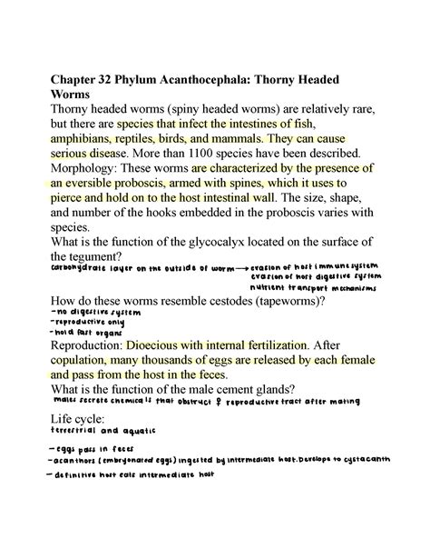 Chapter 32 Phylum Acanthocephala Chapter 32 Phylum Acanthocephala