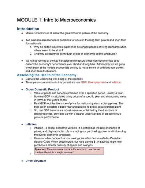 ch 5 lecture 1 notes module 1 intro to macroeconomics