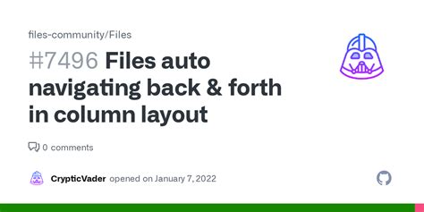 Files Auto Navigating Back And Forth In Column Layout · Issue 7496