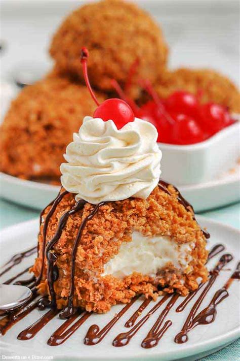 Deep fried ice cream recipe - easy fried ice cream at home