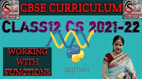 Mind Map For Working With Functionscbse Class 12 Computer Science With Pythonpart 1 Youtube