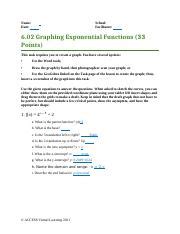Graphing Exponential Functions Study Guide Course Hero