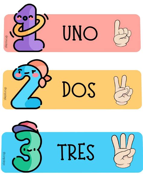 Llavero Números 1 Al 10 Pdf