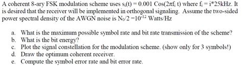 A Coherent 8 Ary Fsk Modulation Scheme Uses Si T