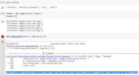 error data show batch runtimeerror expected object of scalar type