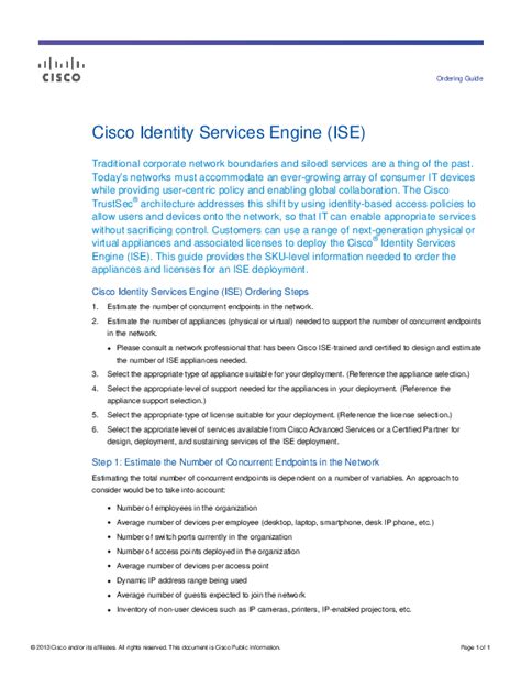 Cisco Identity Services Engine