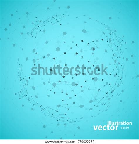 Molecular Structure Network Connection Abstract Vector Stock Vector Royalty Free 270522932