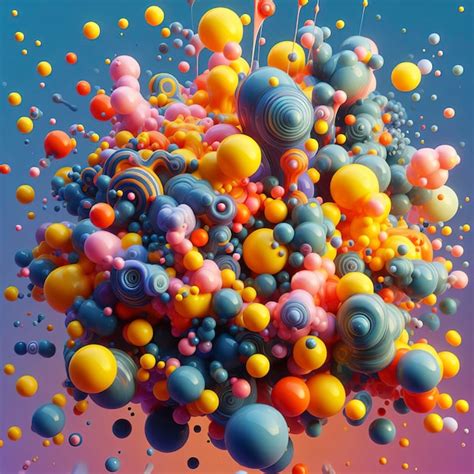 premium photo abstract 3d art background colorful floating liquid