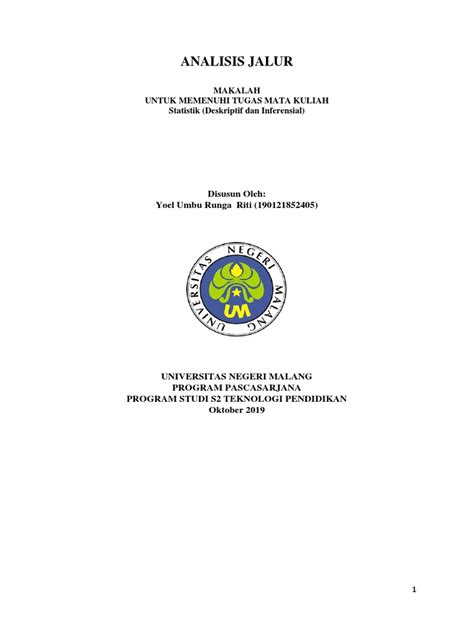 Makalah Analisis Jalur Pdf