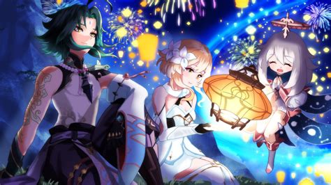 Lumine Paimon Xiao Hd Genshin Impact Wallpapers Hd Wallpapers Id