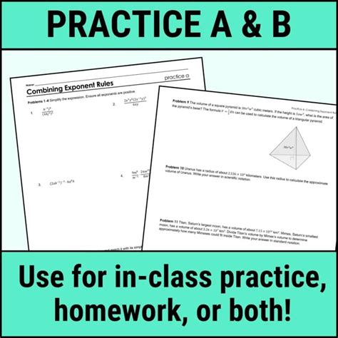 Combining Exponent Rules Notes Practice Video By Math Beach Solutions