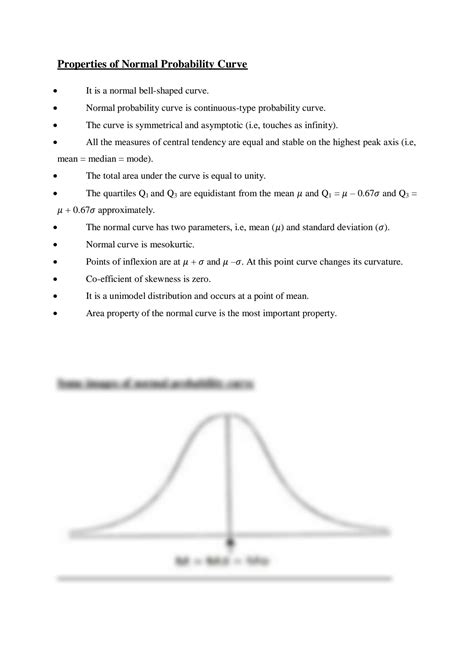 Solution Normal Probability Curve Studypool