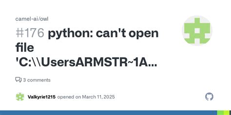 python: can't open file 'C:\\UsersARMSTR~1AppDataLocalTemptmp9rs3gv2j.py': [Errno 2] No such ...