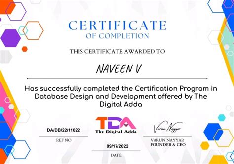 V Naveen On Linkedin Database Design And Development