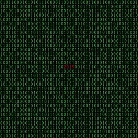 Green Complicated Crypto Symbols On Black Data Vector Image