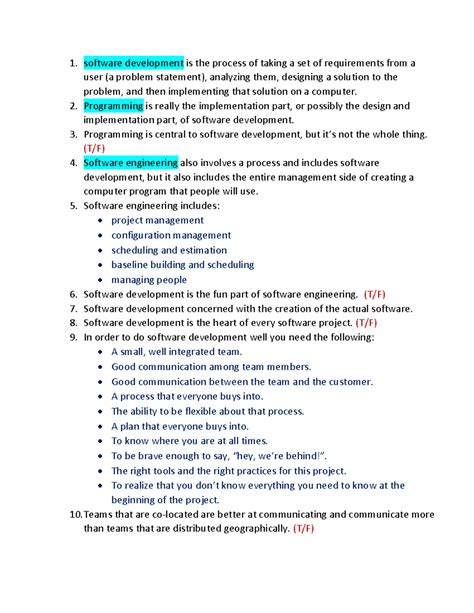 Software Engineering Chapter 1 Software Development Is The Process Of