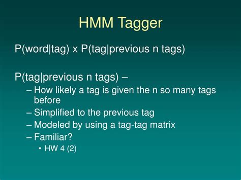 Ppt Pos Tagging Hmm Taggers Powerpoint Presentation Free Download