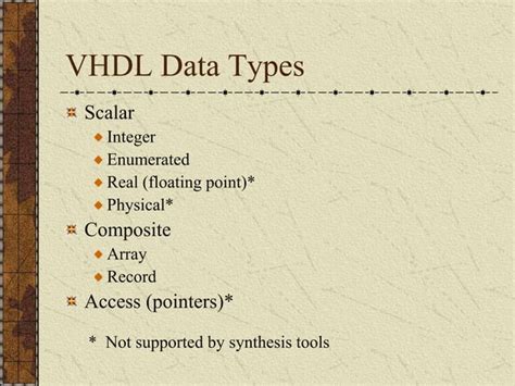 VHDL Data Types Ppt
