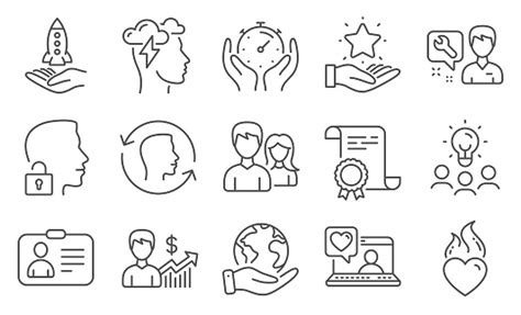 얼굴 Id 타이머 비즈니스 성장과 같은 사람 아이콘 집합입니다 벡터 라트비아에 대한 스톡 벡터 아트 및 기타 이미지 라트비아